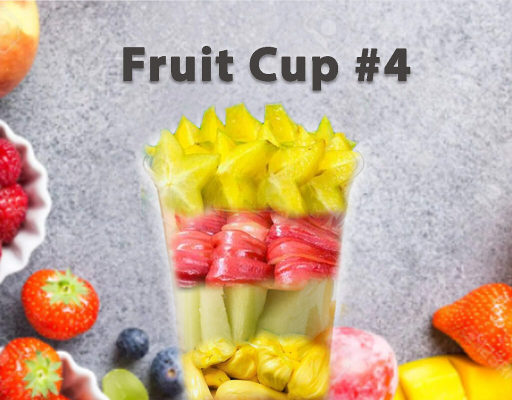 Fruit Cup #3 ~ Red dragon fruit + White dragon fruit + Kiwi (Sungold ...